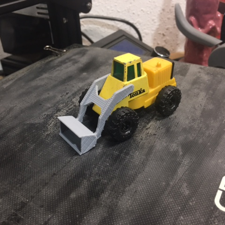 3D Printable Replacement Bucket for Tonka Front Loader by Brian Grossmiller
