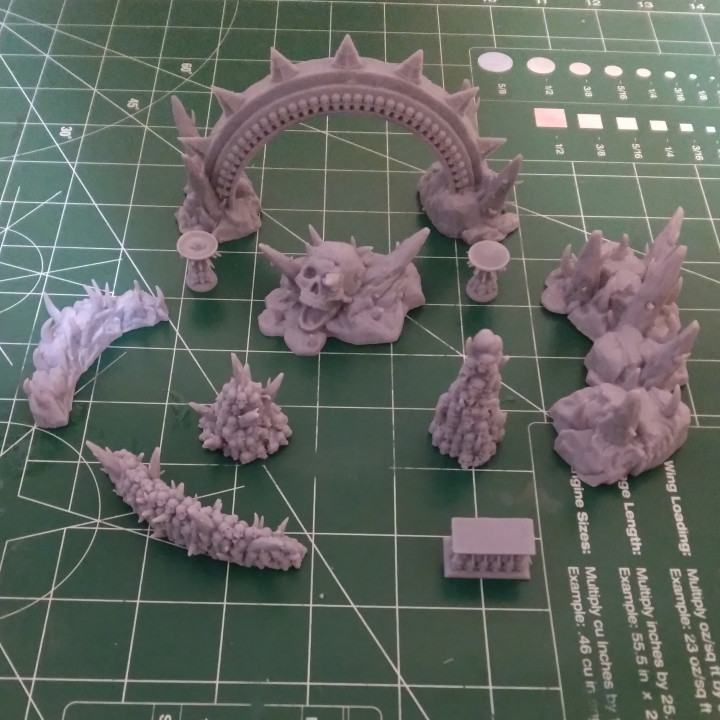 3D Printable Hellscape Themed Scatter Terrain by Sync Ratio Systems