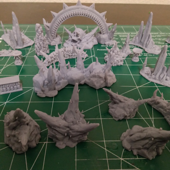 3D Printable Hellscape Themed Scatter Terrain by Sync Ratio Systems