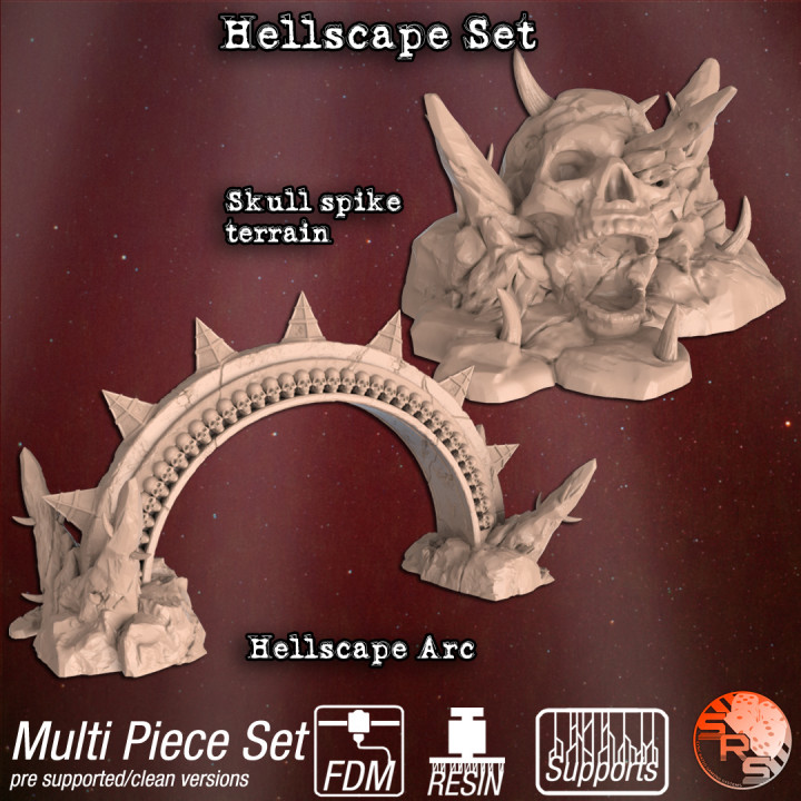 3D Printable Hellscape Themed Scatter Terrain by Sync Ratio Systems