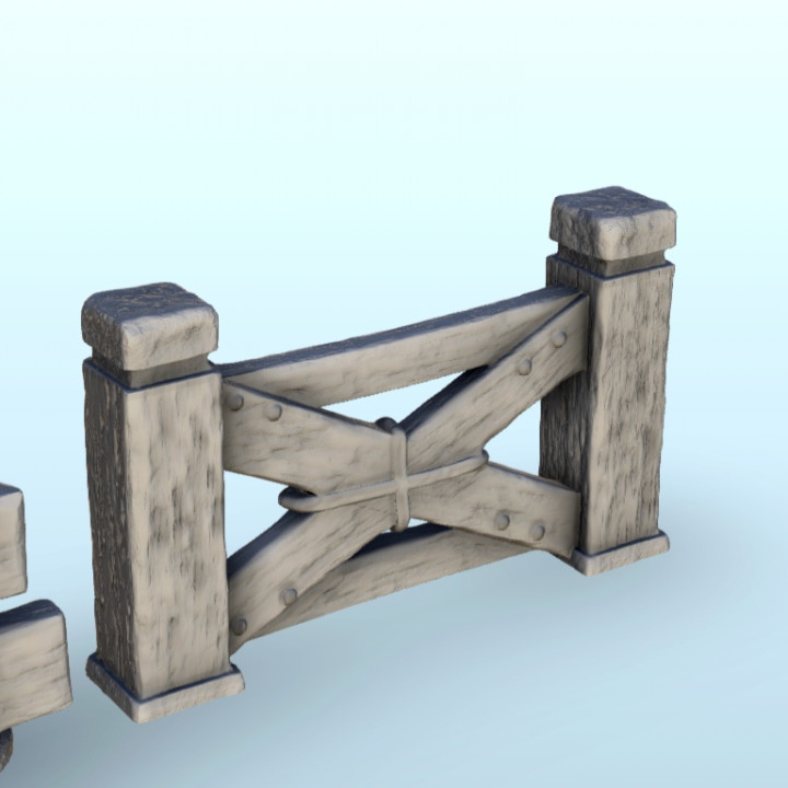 3D Printable Set of three fences 1 - Hobbit medieval scenery terrain ...