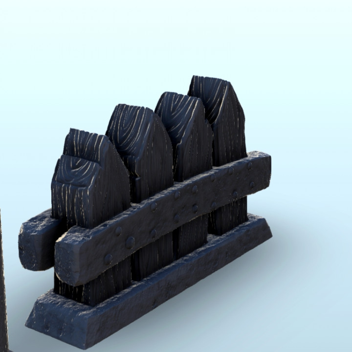 3D Printable Set of three fences 1 - Hobbit medieval scenery terrain ...