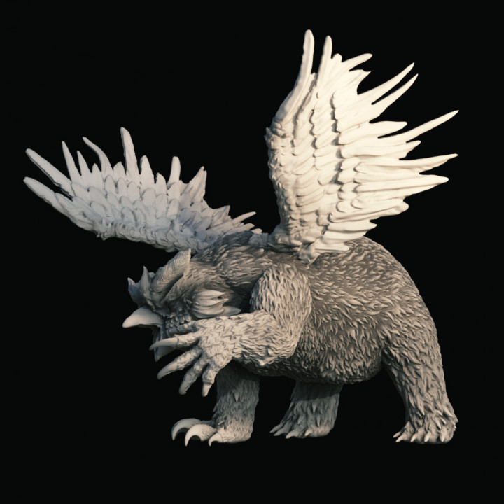3D Printable Winged Owlbear by 2moronic miniatures
