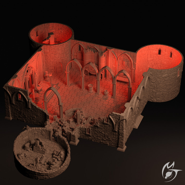 3D Printable Castle Wyrthstolt - Gothic modular OpenLOCK terrain by ...