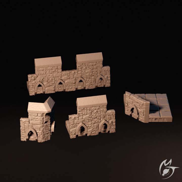 3D Printable Castle Wyrthstolt - Gothic modular OpenLOCK terrain by ...