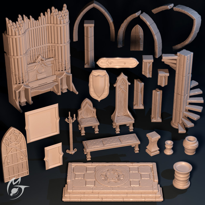 3D Printable Throne Room Objects and Props by Making Tlon