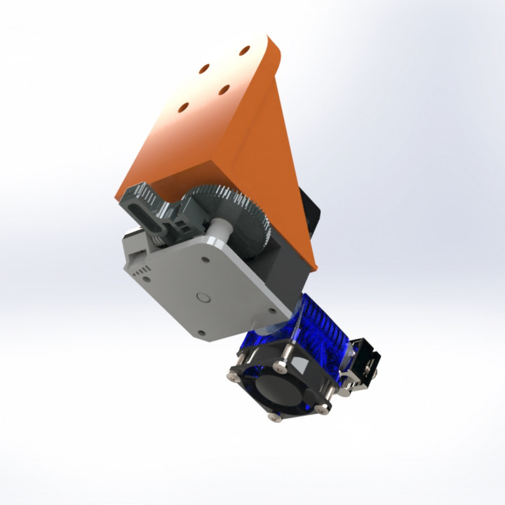 3D Printable extruder arm robot flange by Hassan Zentani