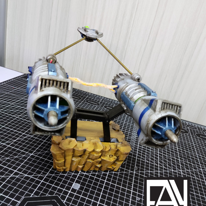 3D Printable Podracer automata by Fasya Daud