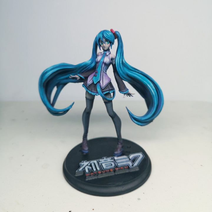 3D Print of Miku Hatsune - Volcaloid - 120 mm Fanart Model by ...