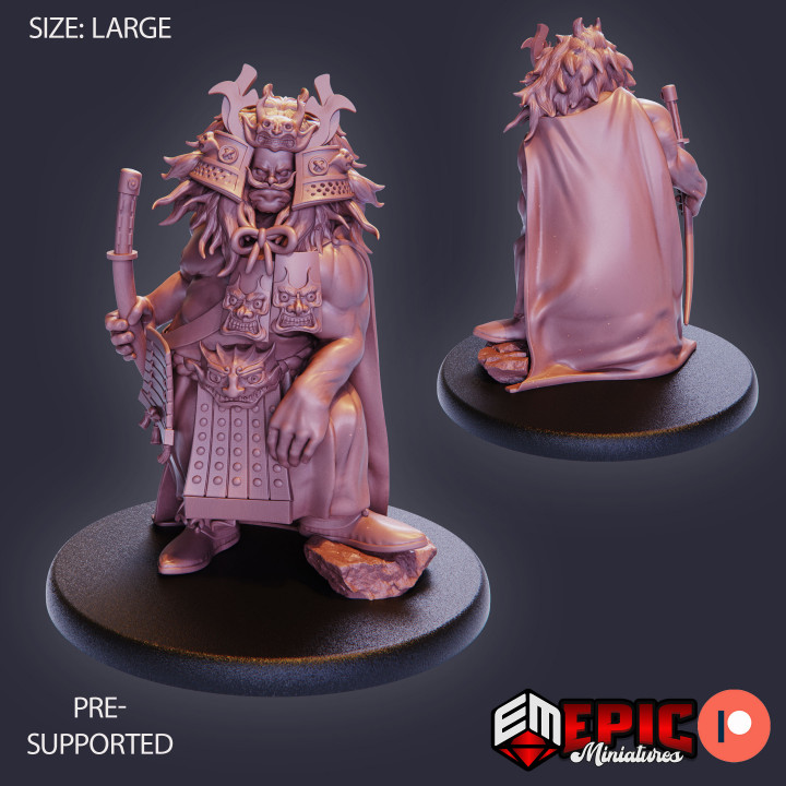 3D Printable Great Shogun Set / Samurai / Male Warrior / Japanese ...