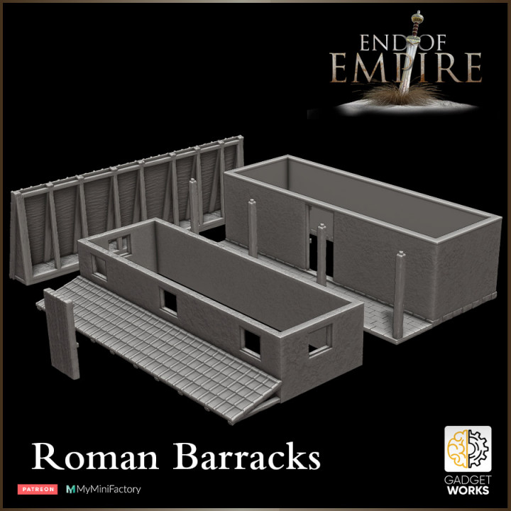3D Printable Roman barracks building - End of Empire by Gadgetworks