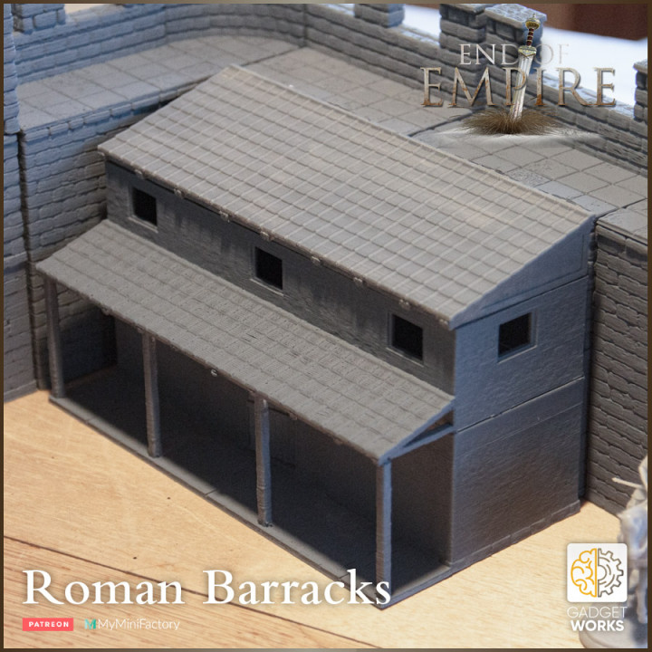 3D Printable Roman barracks building - End of Empire by Gadgetworks