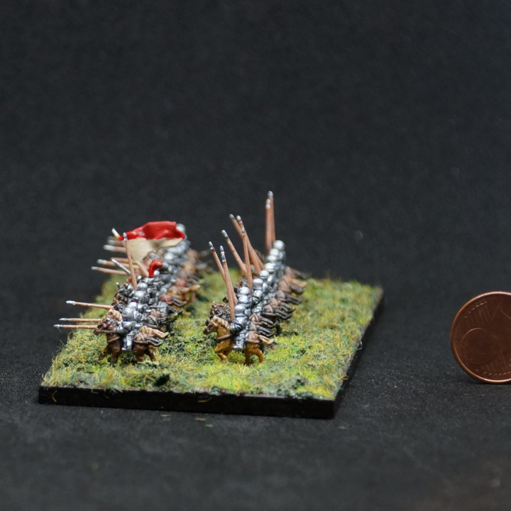 3D Printable 6mm Late Medieval mounted men-at-arms (or knights) by ...