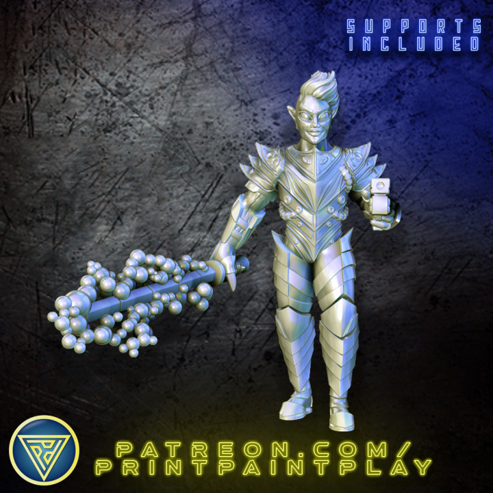 3D Printable Space Drow Death Squad Set by Print Paint Play