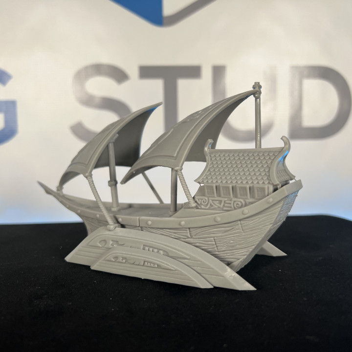 3D Printable Elf Sailing Ship by The Master Forge