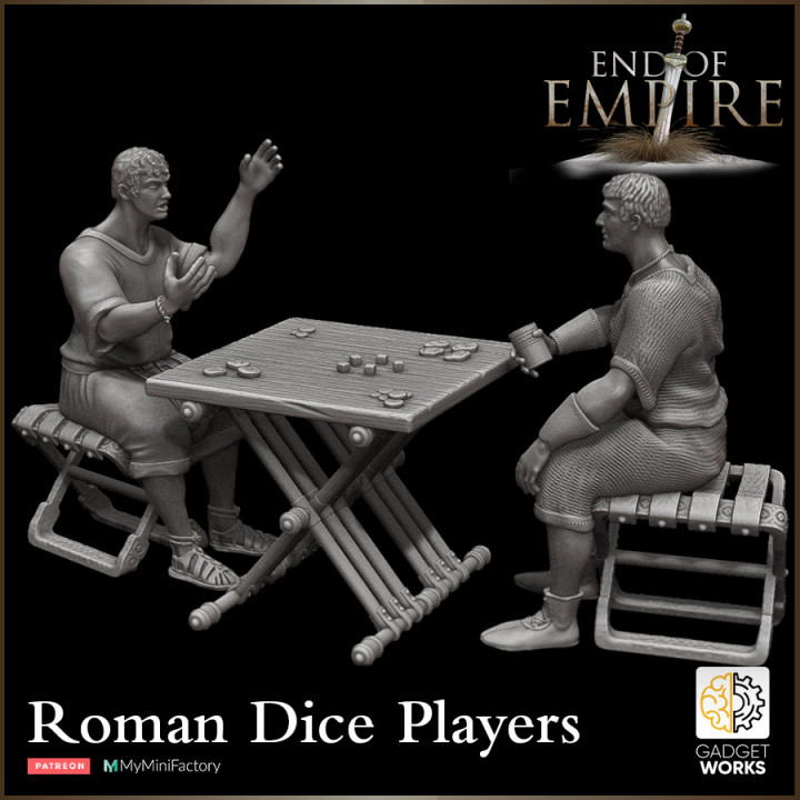 3D Printable Roman Dice Game - End of Empire by Gadgetworks