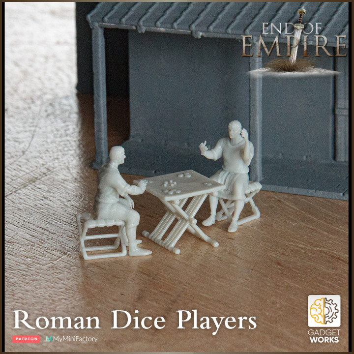 3D Printable Roman Dice Game - End of Empire by Gadgetworks