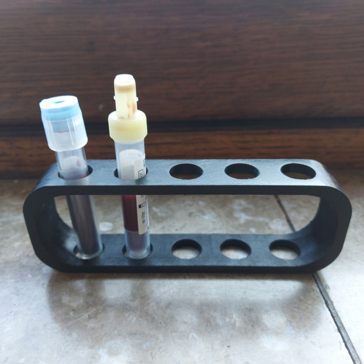 3D Printable Test or blood tube holder by Roeland Bouljon