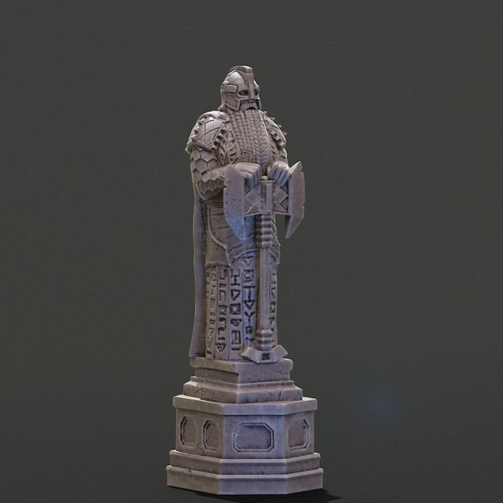 3D Printable Dwarf Statue by TheSurrealFactory