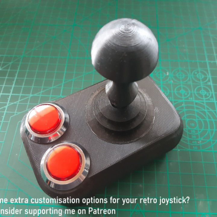 3D Printable "The Compact" Retro joystick made from arcade parts - STL ...