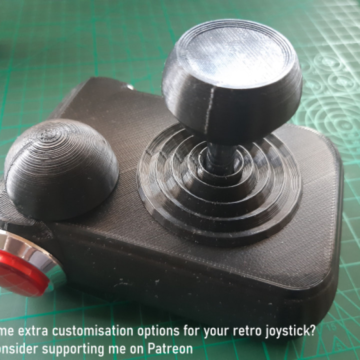 3D Printable "The Wide" Retro joystick made from arcade parts -STL ...