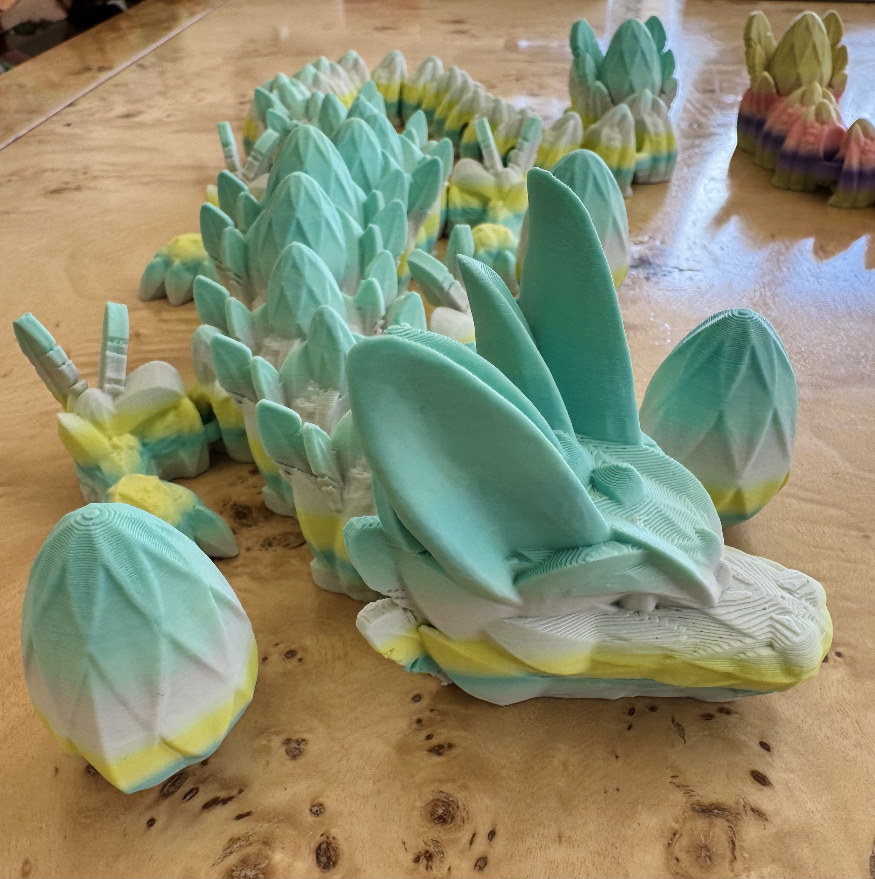 3D Printable EASTER DRAGON, EASTER BUNNY DRAGON ARTICULATING FLEXI ...