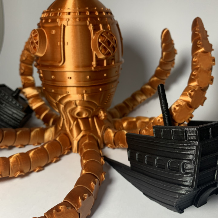 3D Printable THE OCTOGAUGE | STEAMPUNK ARTICULATED OCTOPUS by Stlflix