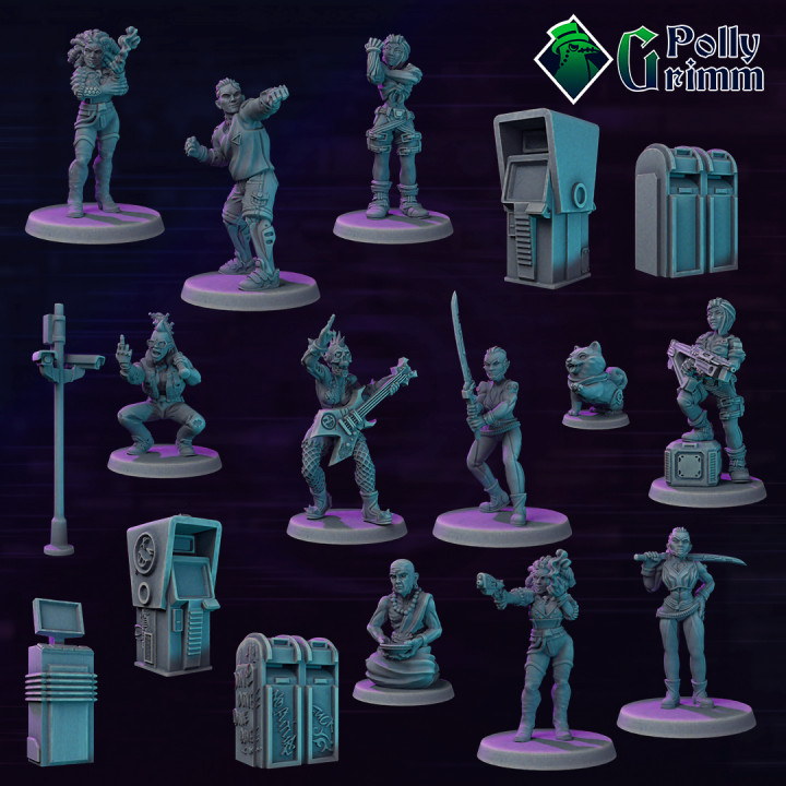 3D Printable Tabletop sci-fi miniature. Security Camera Pole by PollyGrimm