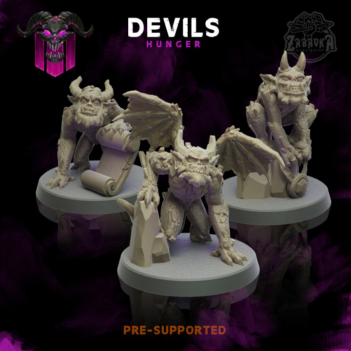 3D Printable Devils - The Army of Hunger by Zabavka Workshop