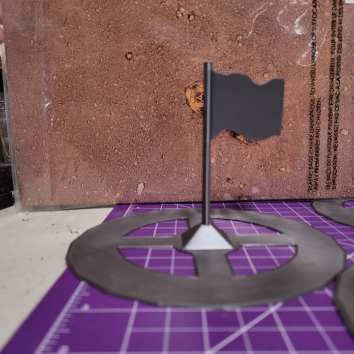 3D Printable Objective Markers with Flags by Jacob Wiens