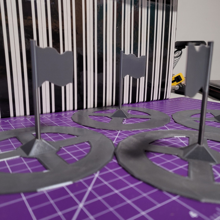 3D Printable Objective Markers with Flags by Jacob Wiens
