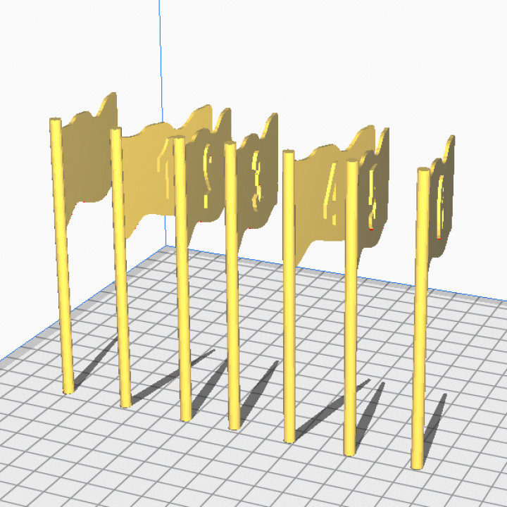3D Printable Objective Markers with Flags by Jacob Wiens