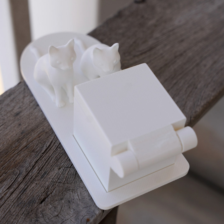 3D Printable Cats with box by Philippe Barreaud