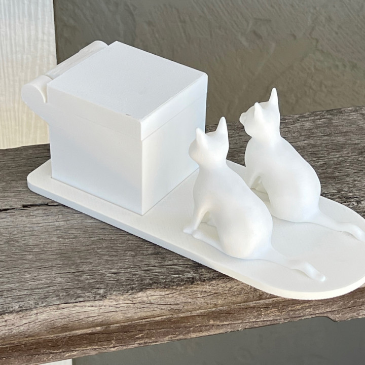 3D Printable Cats with box by Philippe Barreaud