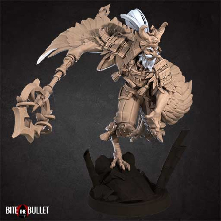 3D Printable Tengu, Exiled Monk (2 Versions) by Bite the Bullet