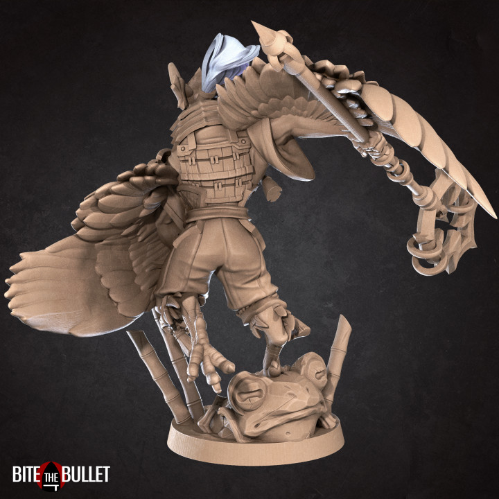3D Printable Tengu, Exiled Monk (2 Versions) by Bite the Bullet