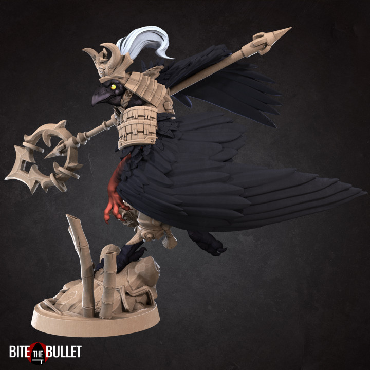3D Printable Tengu, Exiled Monk (2 Versions) by Bite the Bullet