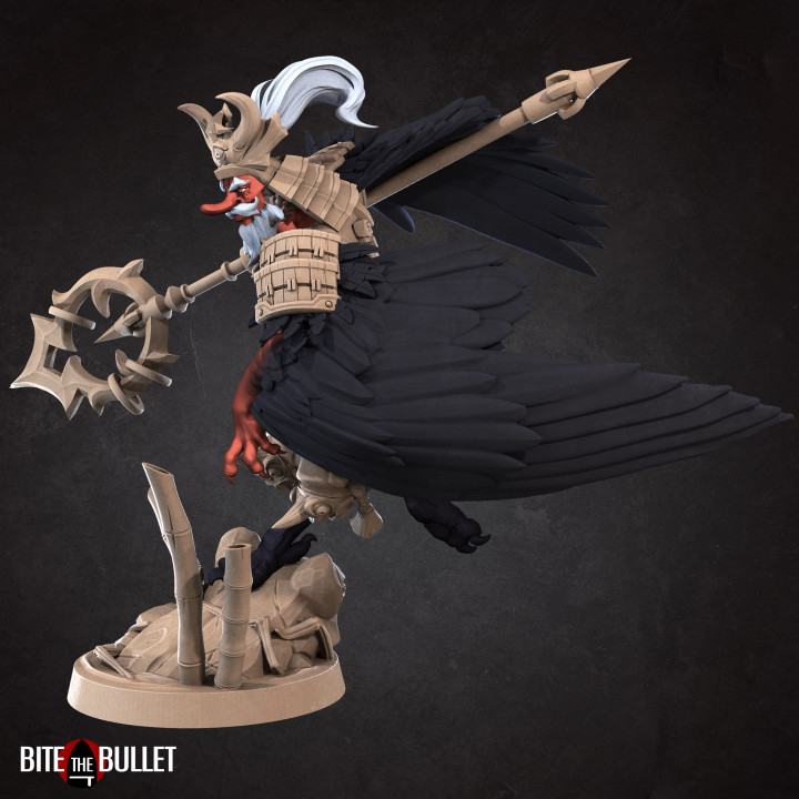 3D Printable Tengu, Exiled Monk (2 Versions) by Bite the Bullet