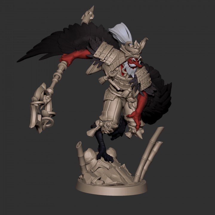 3D Printable Tengu, Exiled Monk (2 Versions) by Bite the Bullet