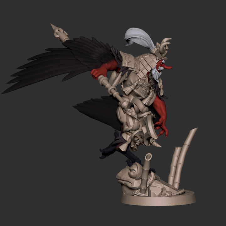 3D Printable Tengu, Exiled Monk (2 Versions) by Bite the Bullet