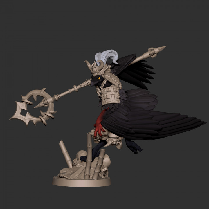 3D Printable Tengu, Exiled Monk (2 Versions) by Bite the Bullet