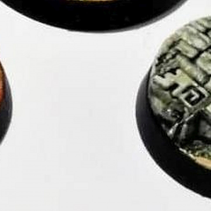 3D Printable Aztec Ruins Base Set 6x25mm(Pre-supported) by Admiral ...