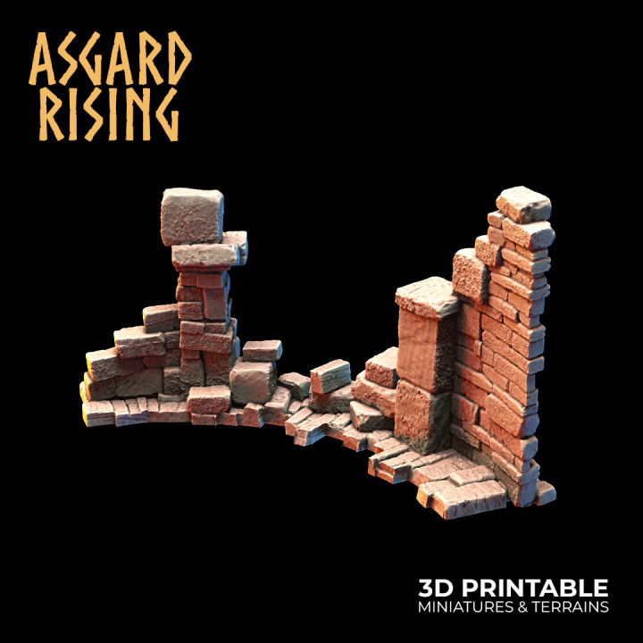 3D Printable Small Ruins (Straight & Curved) /Terrain/ /Pre-supported ...