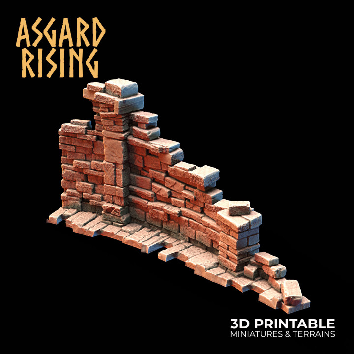 3D Printable Small Ruins (Straight & Curved) /Terrain/ /Pre-supported ...