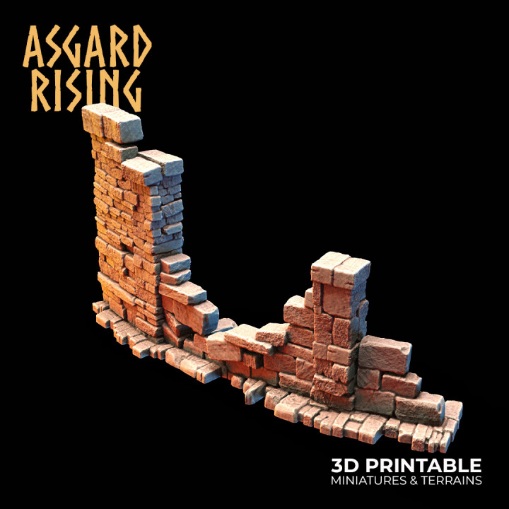 3D Printable Small Ruins (Straight & Curved) /Terrain/ /Pre-supported ...
