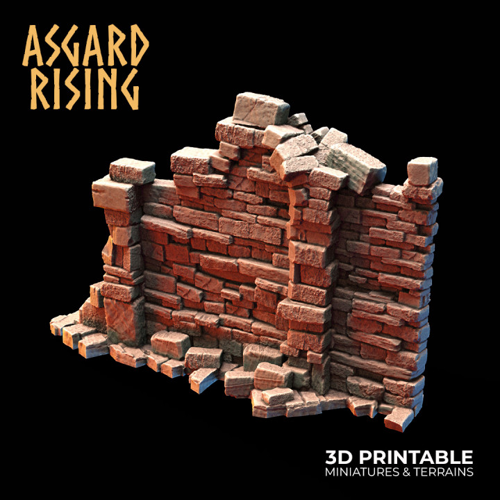 3D Printable Small Ruins (Straight & Curved) /Terrain/ /Pre-supported ...