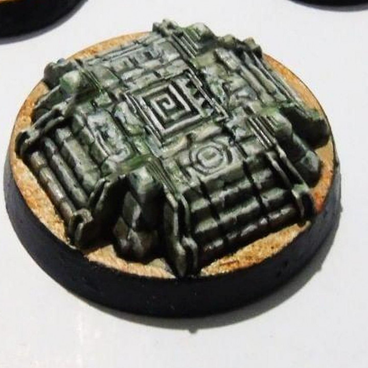 3D Printable Aztec Ruins Base Set 7x32mm (Pre-supported) by Admiral ...