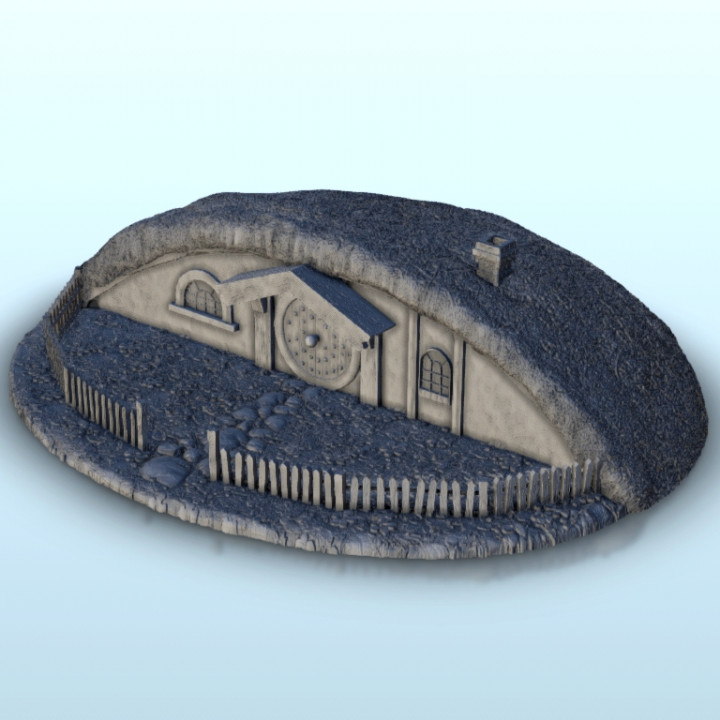 3D Printable Hobbit hole 4 - Hobbit medieval scenery terrain wargame by ...