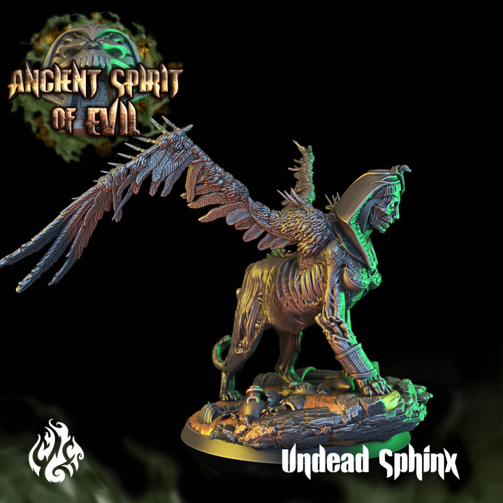3D Printable Undead Sphinx by Crippled God Foundry