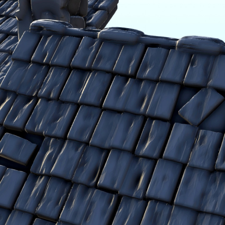 3D Printable Blacksmith shop with outdoor chimney 9 - Hobbit medieval ...